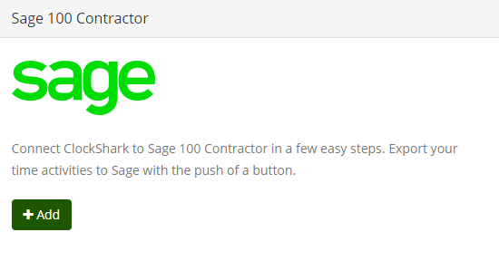 Using the Sage 100 Contractor Integration